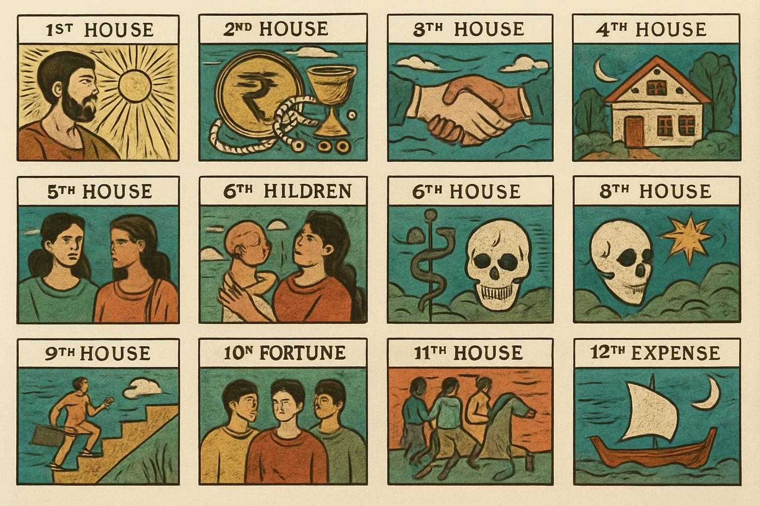 Unlocking the Secrets of the 12 Houses in Vedic Astrology: A Concise ...